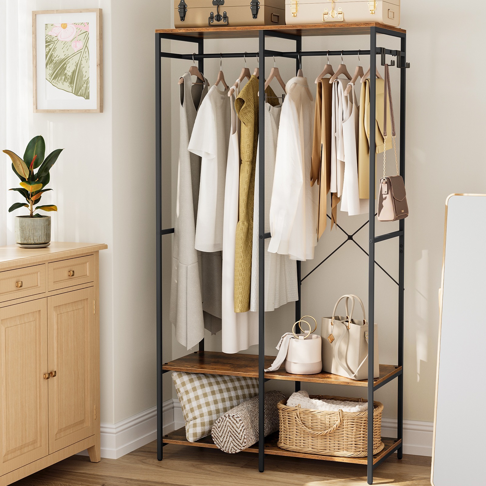 Kleiderschrank Offen Kleiderständer - Temu Germany