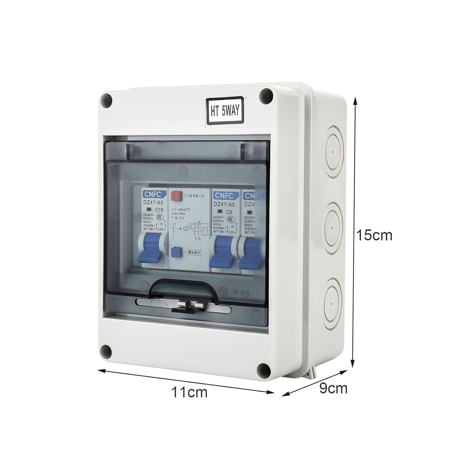 2 Way Garage Consumer Unit Circuit Breaker Consumer Unit Enclosure C16 ...