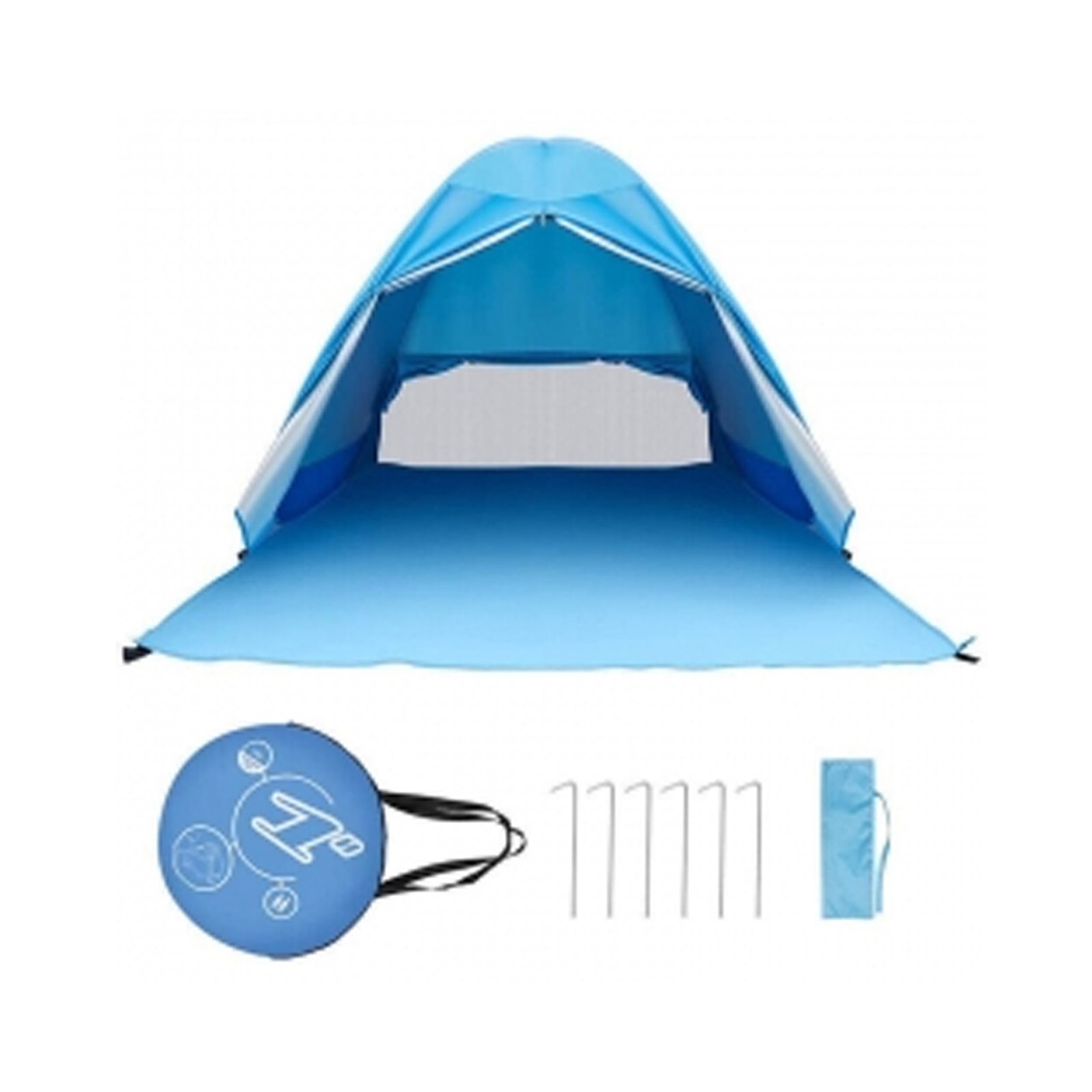 Large Pop Up Beach Tents Garden Hiking Shade Sun Shelter Protect Canopy ...