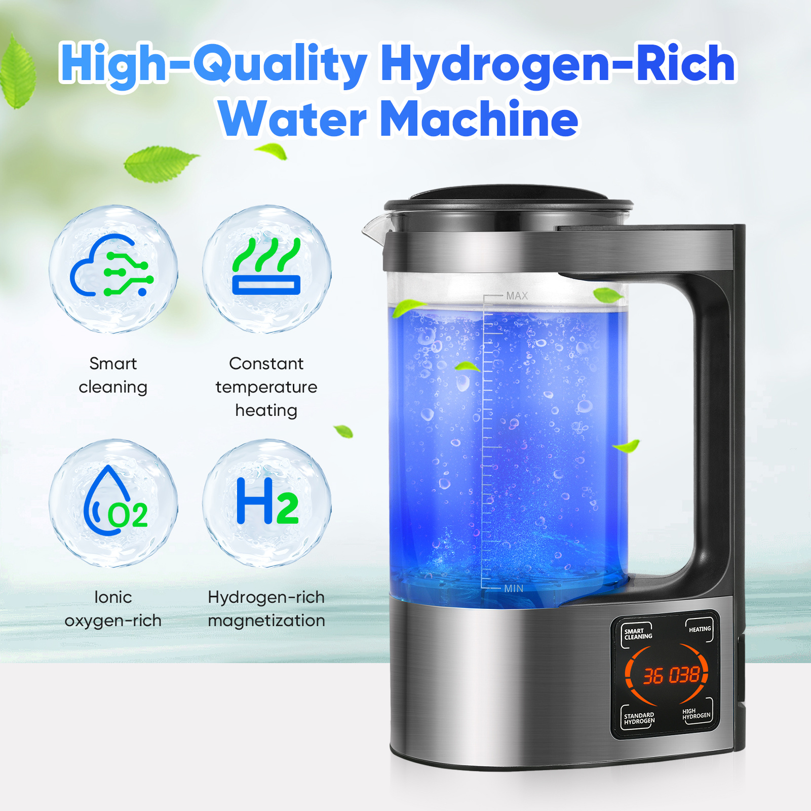 2l Hydrogen Water Generator, Hydrogen- Portable Hydrogen Generators ...