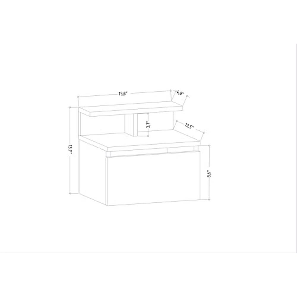 Floating Wall Mounted Nightstand Bedside Table Drawer - Temu United