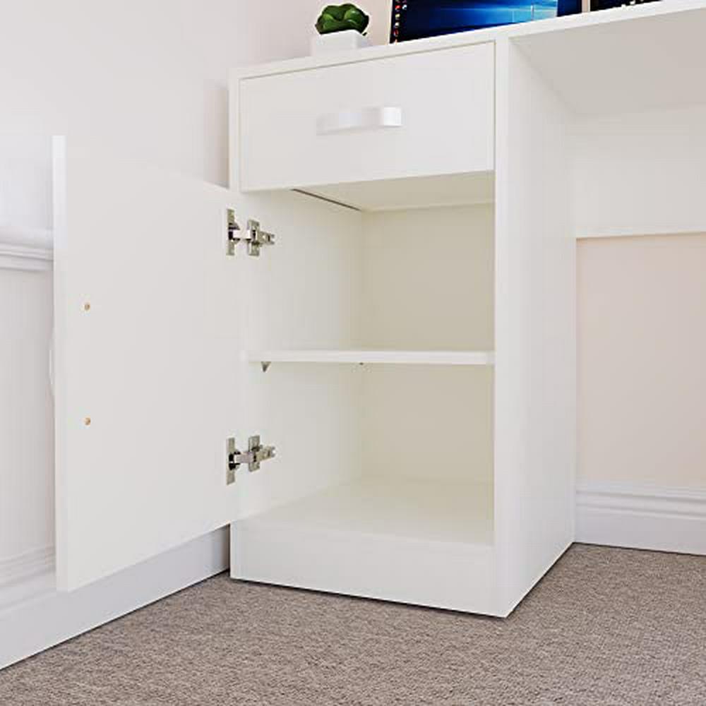 Computer Desk With Drawer And Door Home Office Pc/ Laptop Table Gaming ...