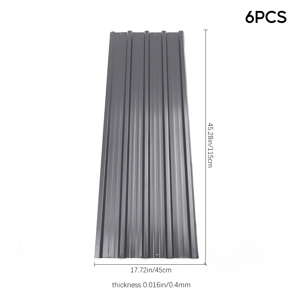 0.4mm Thick Color Steel Roof Panel - Gray X6 Pieces, Can Be Used As ...