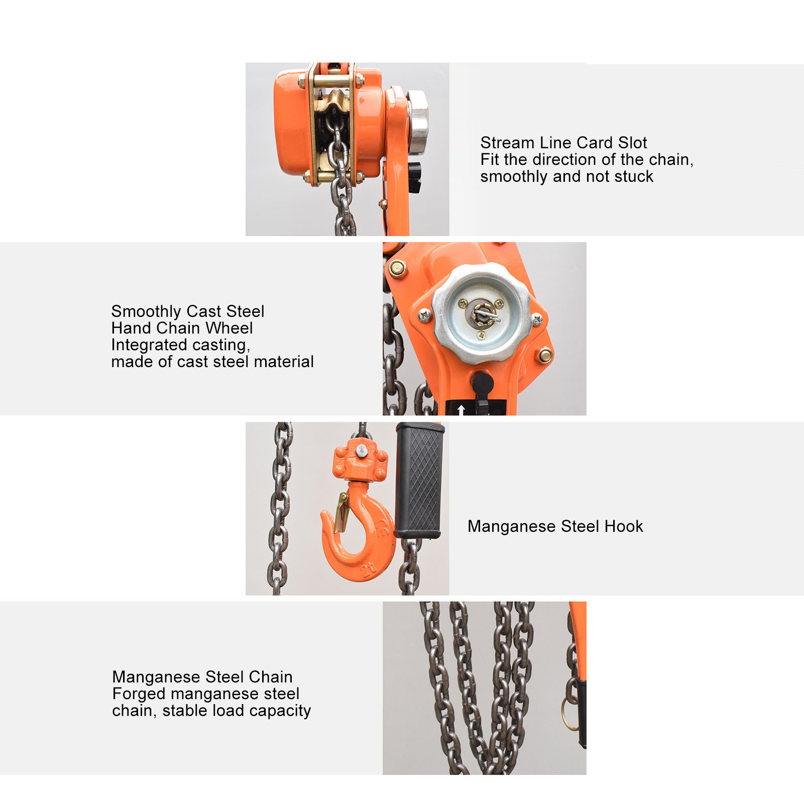 Lever Chain Hoist 1.5t 3300lbs Load Capacity 2.5 Ratchet Chain Puller ...