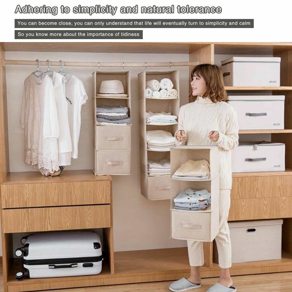 Tidy Hanger Hanging Wardrobe Storage Shelf Closet Organiser Clothes ...