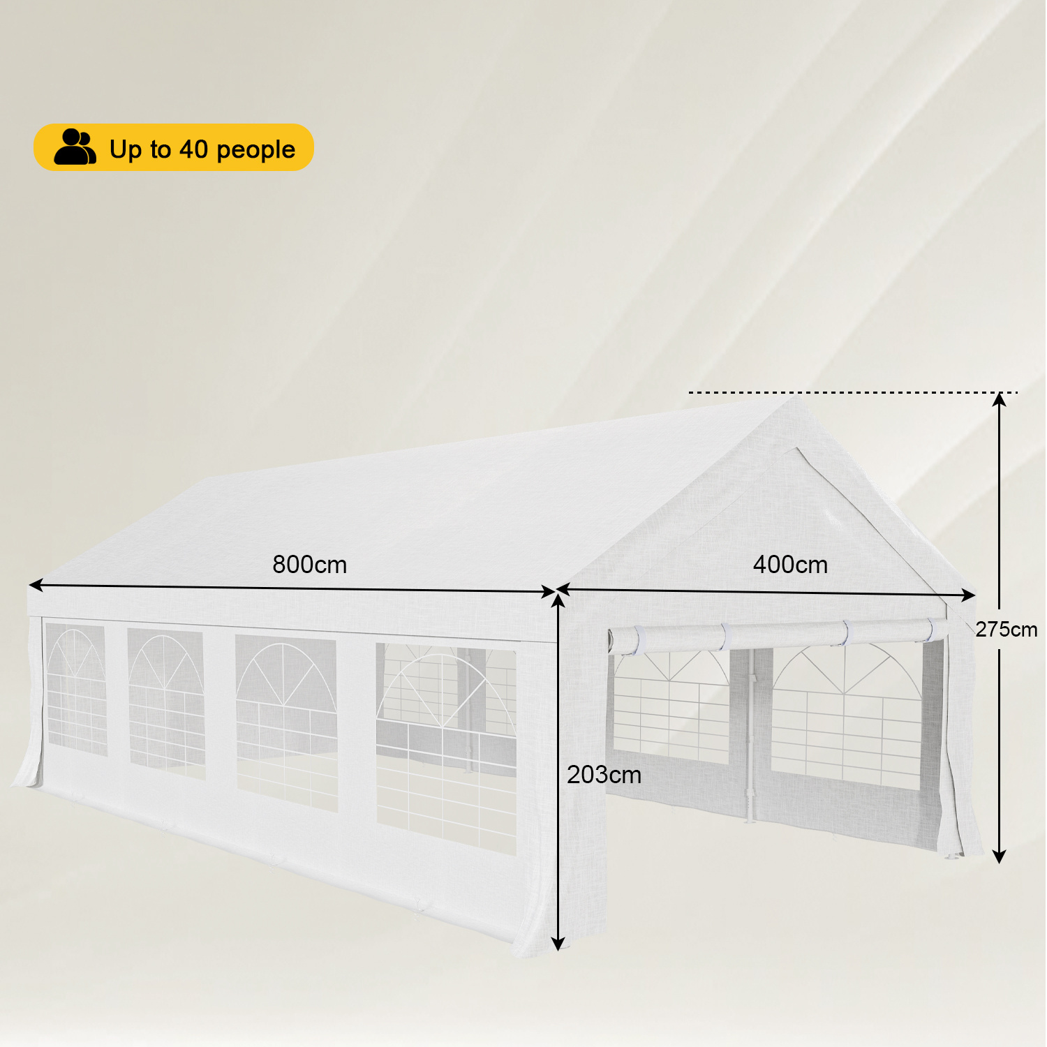 Large 3x6 Party Wedding Canopy Tent - Elegant White Gazebo For Events ...