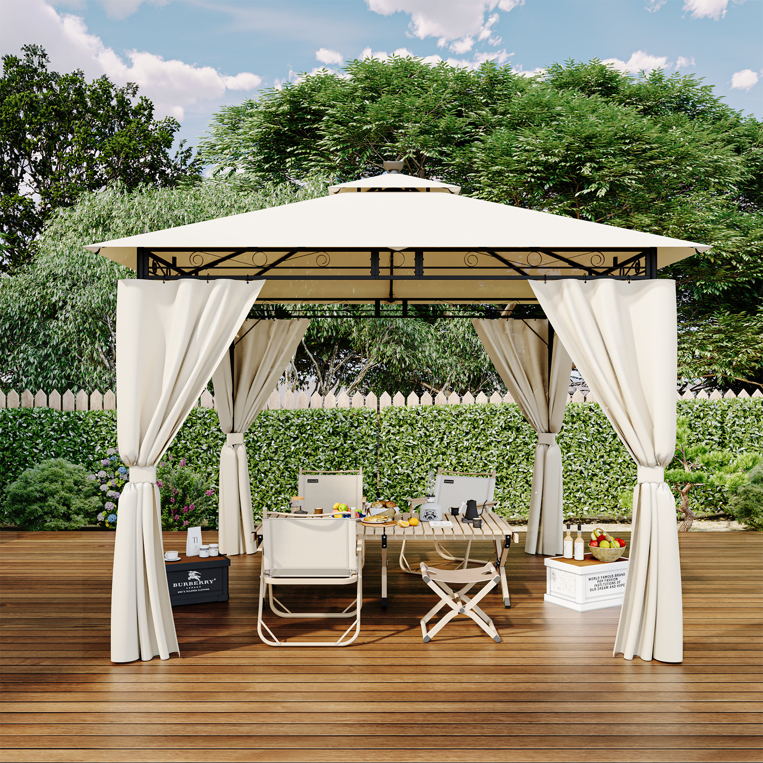 Garden Gazebo Pop-up Waterproof, Garden Gazebo, Festive Sunscreen, Uv ...