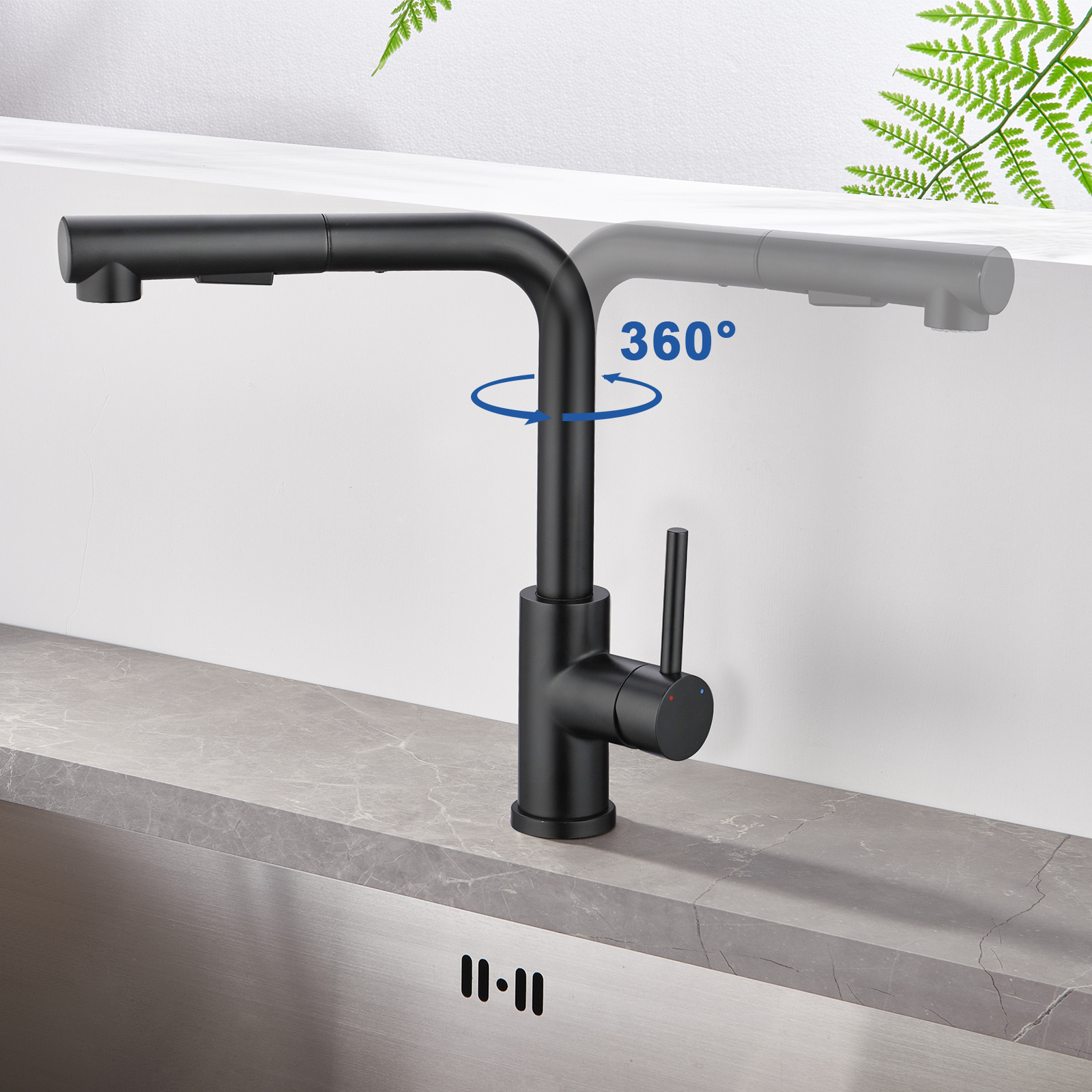 High Pressure Kitchen Tap Black Sink Mixer Spray - Temu Germany