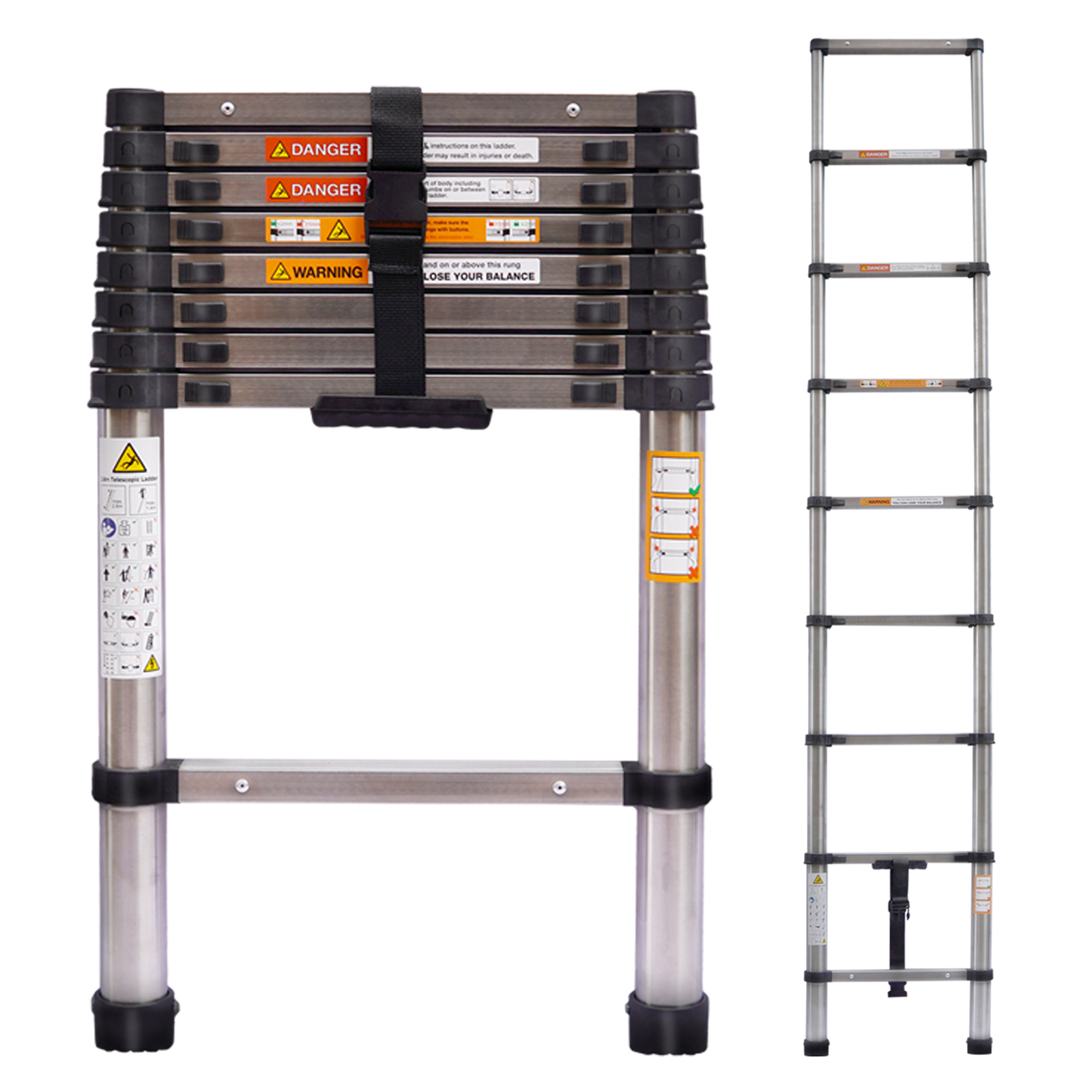 Telescopic Ladder Stainless Steel Telescoping Extension - Temu United ...