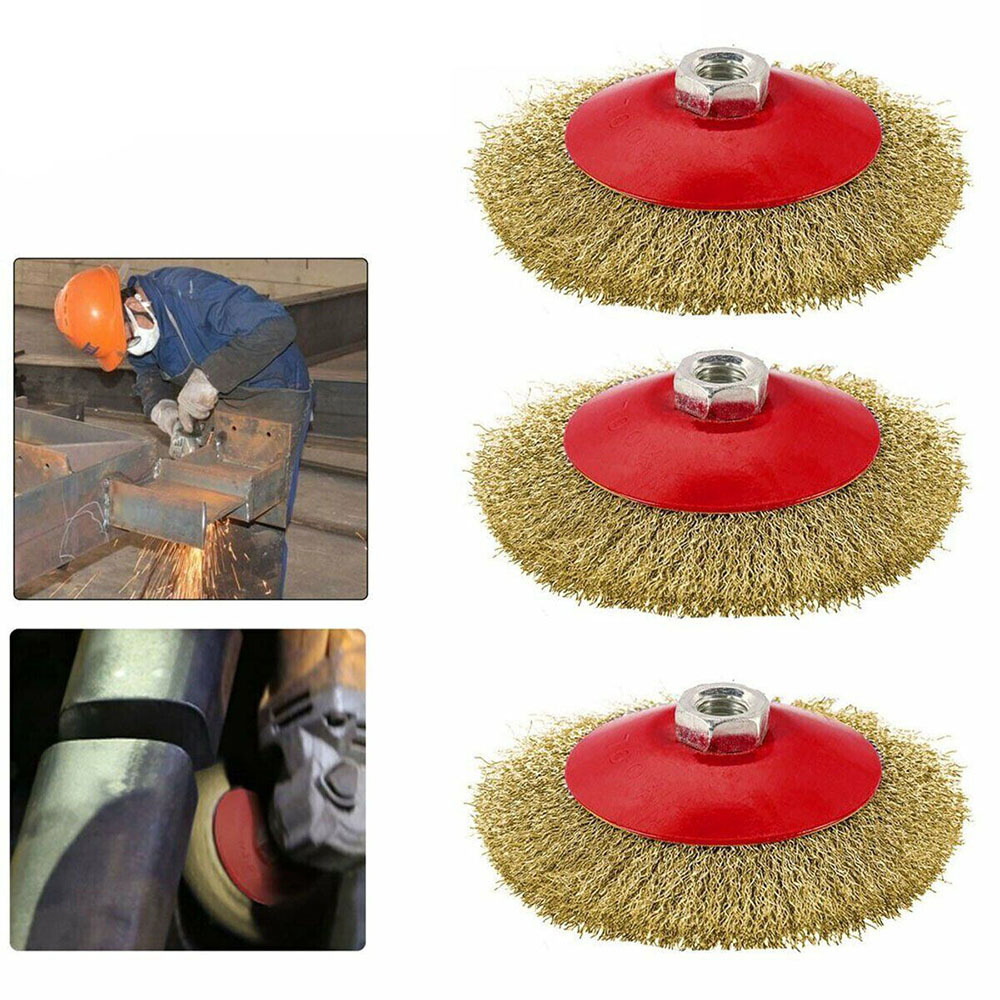 Steel Wire Disc For Angle Grinder Polisher With M14 Thread Rust Removal ...
