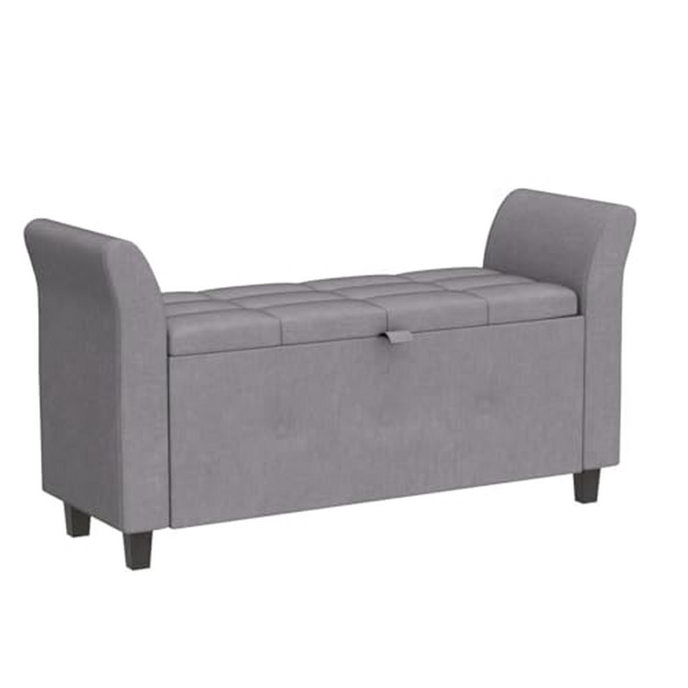Storage Ottoman Fabric Chest With Lid Seat Stool Window Bench Chest Toy ...