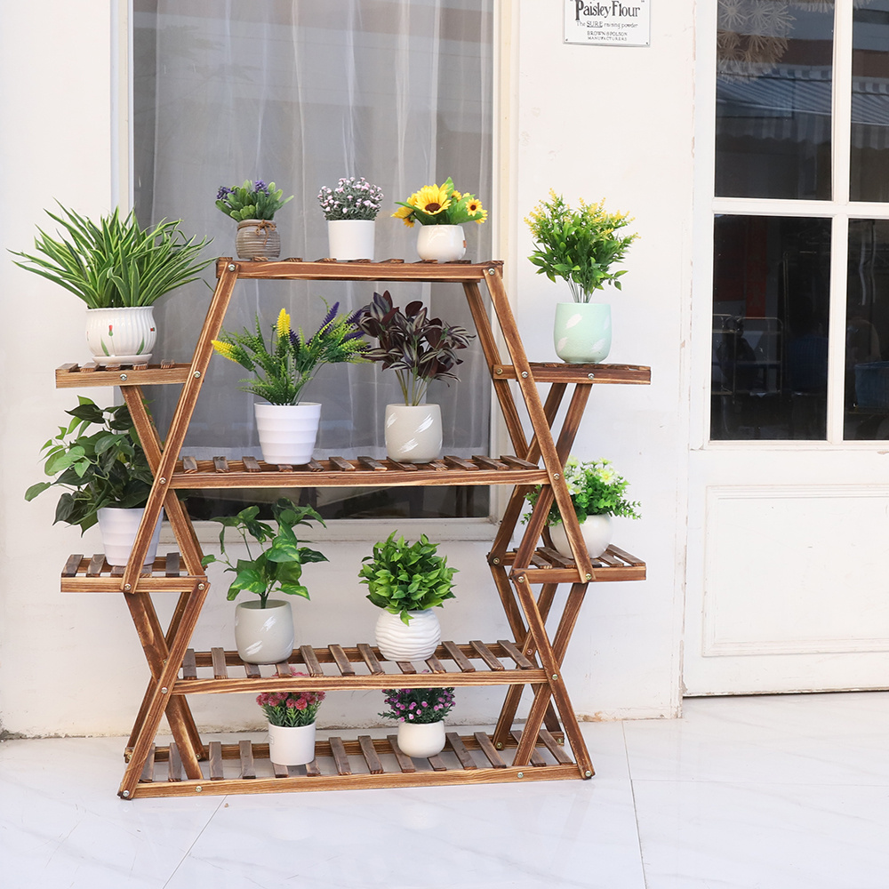 Large Wood Plant Stand Multi Tier Corner Garden Planter Rack - Temu United