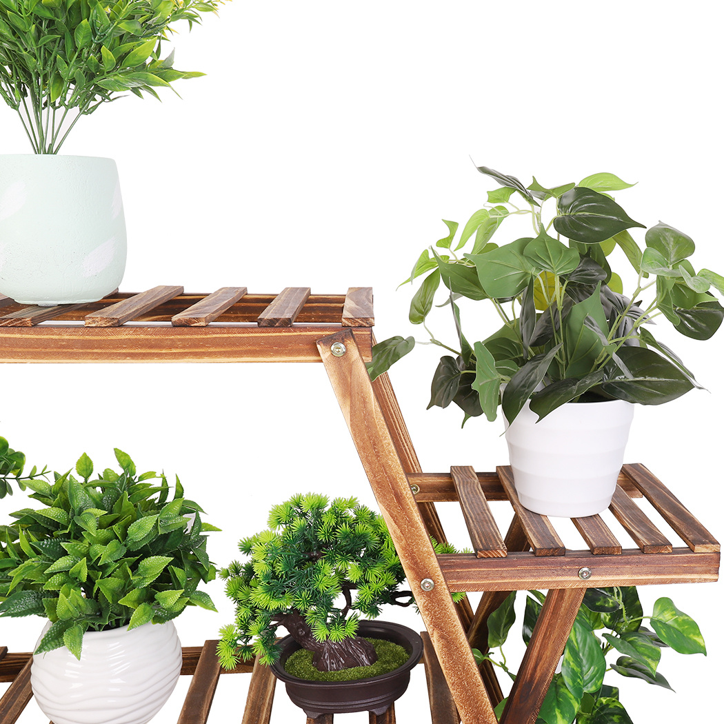 Large Wood Plant Stand Multi Tier Corner Garden Planter Rack - Temu United