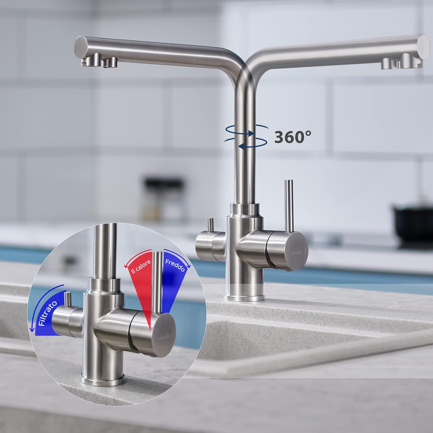 Penetrating Kitchen Tap, 2- Drinking Water Kitchen Tap, Penetrating Tap ...