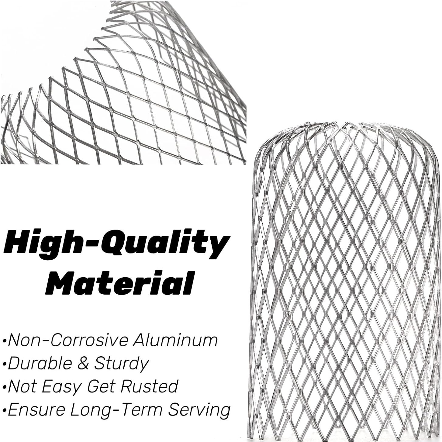 2/4/6/8pcs Aluminium Filter Grids Weather Resistant Gutter Guard Set ...