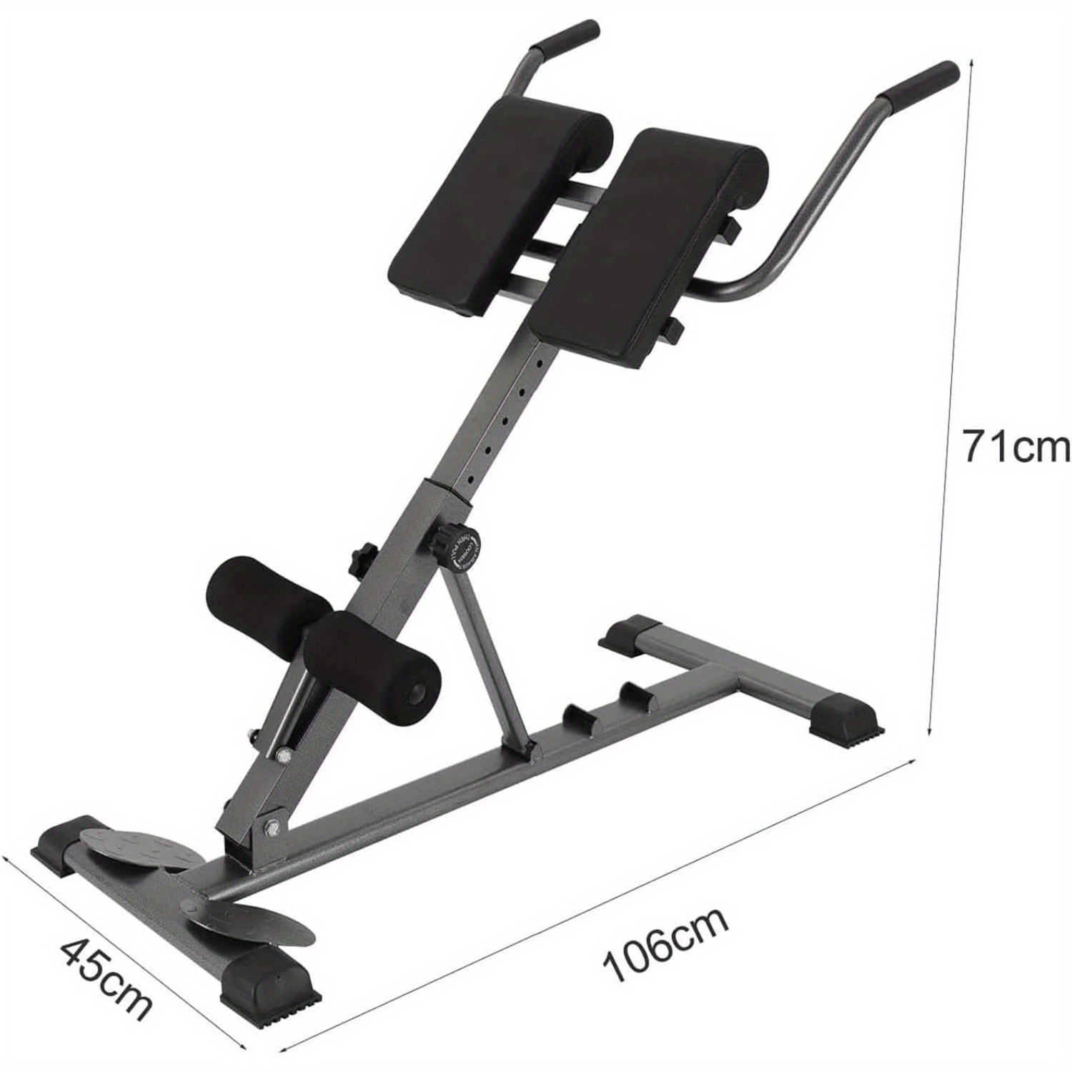 Ab Workout Equipment Adjustable Roman Chair Back Bench Health Fit ...