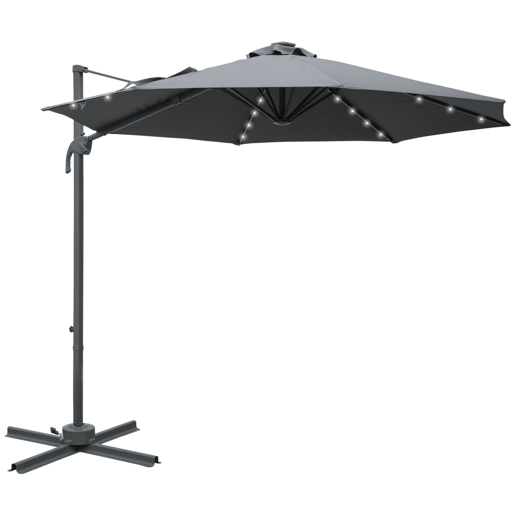 3 (m) Cantilever Roma Parasol Patio Sun Umbrella Tilt - Temu United