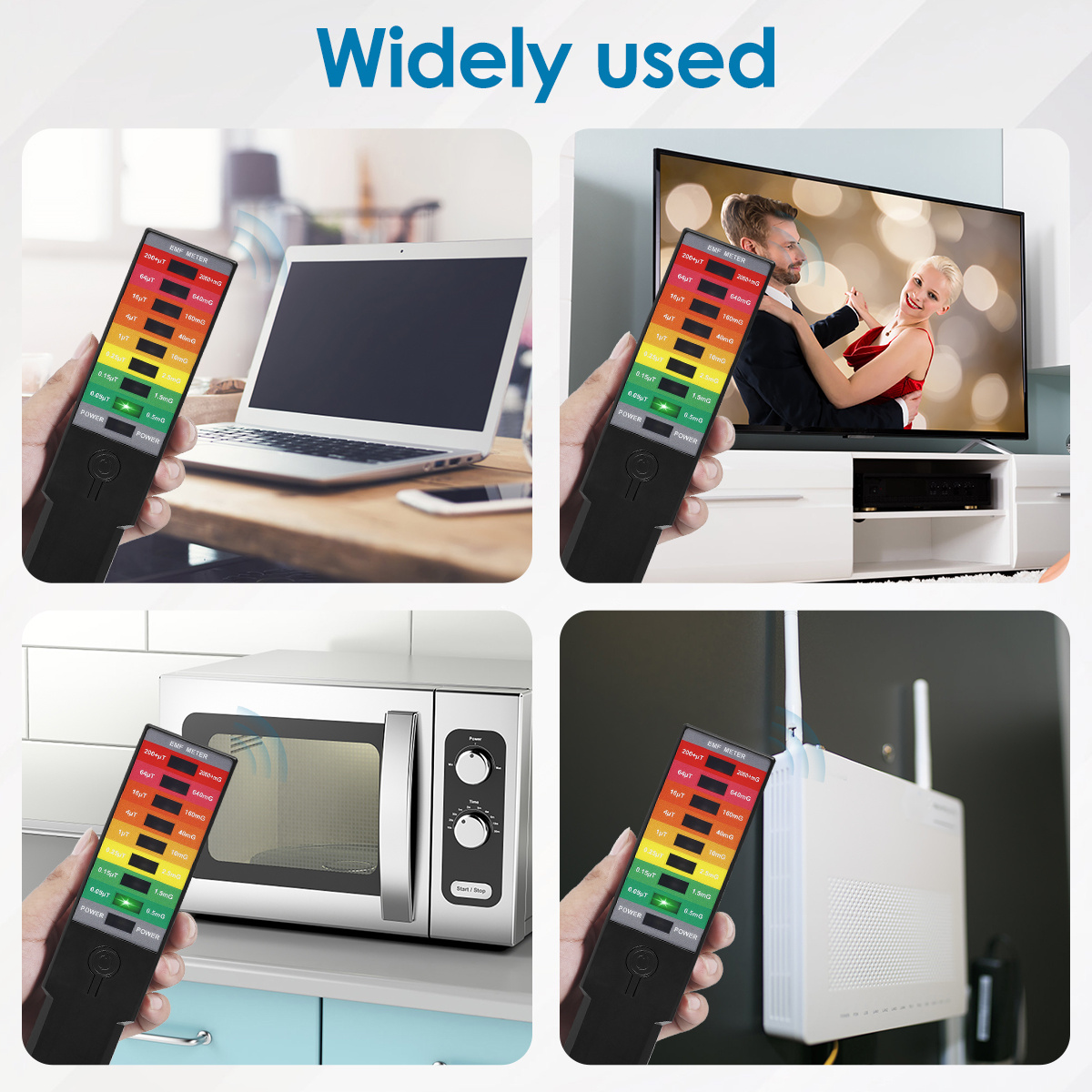 Electromagnetic Radiation Detector Handheld Emf Reader Battery Operated ...