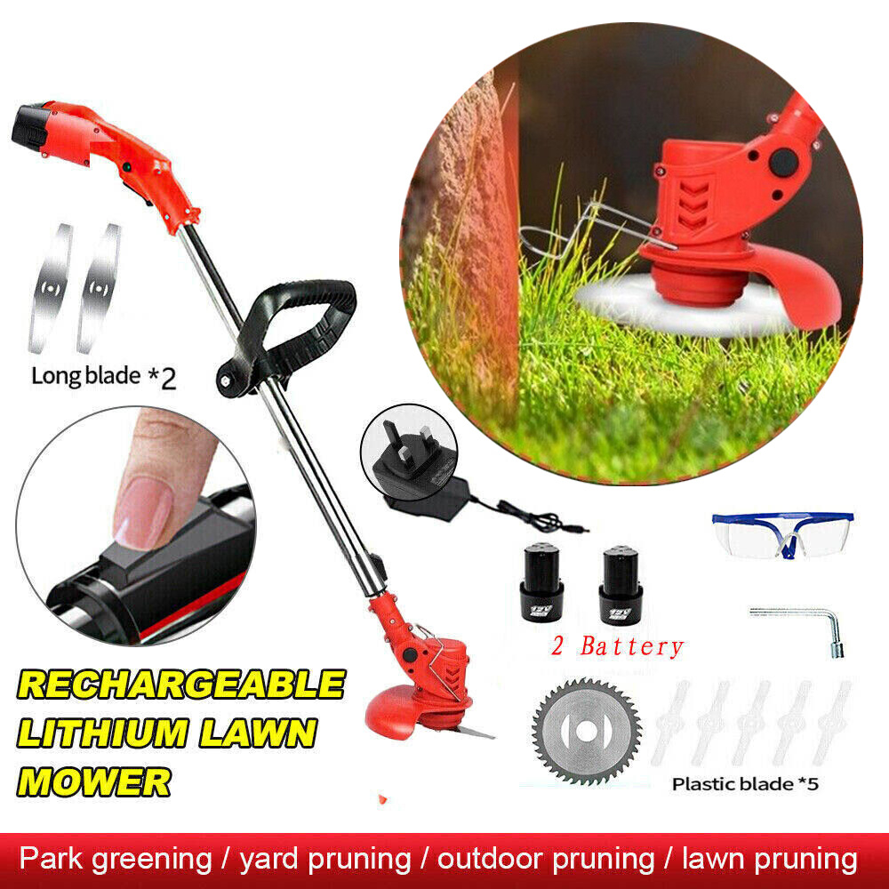 Electric Cordless Grass Trimmer Cutter 12v Garden Edger With 2 Battery ...