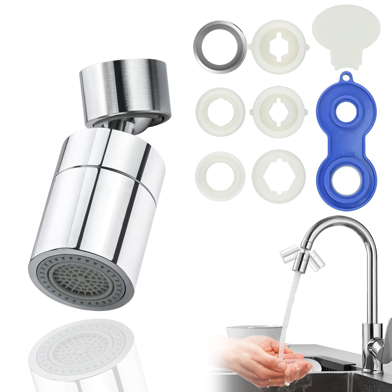 Rotatable Kitchen Tap Spray Head Kitchen Tap - Temu United Kingdom