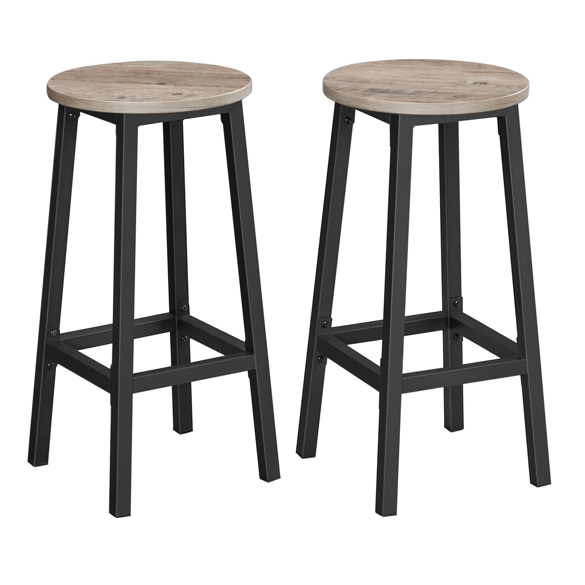 Vasagle Bar Stools, Bar Chairs, Kitchen Chairs With Metal Frame, Easy ...