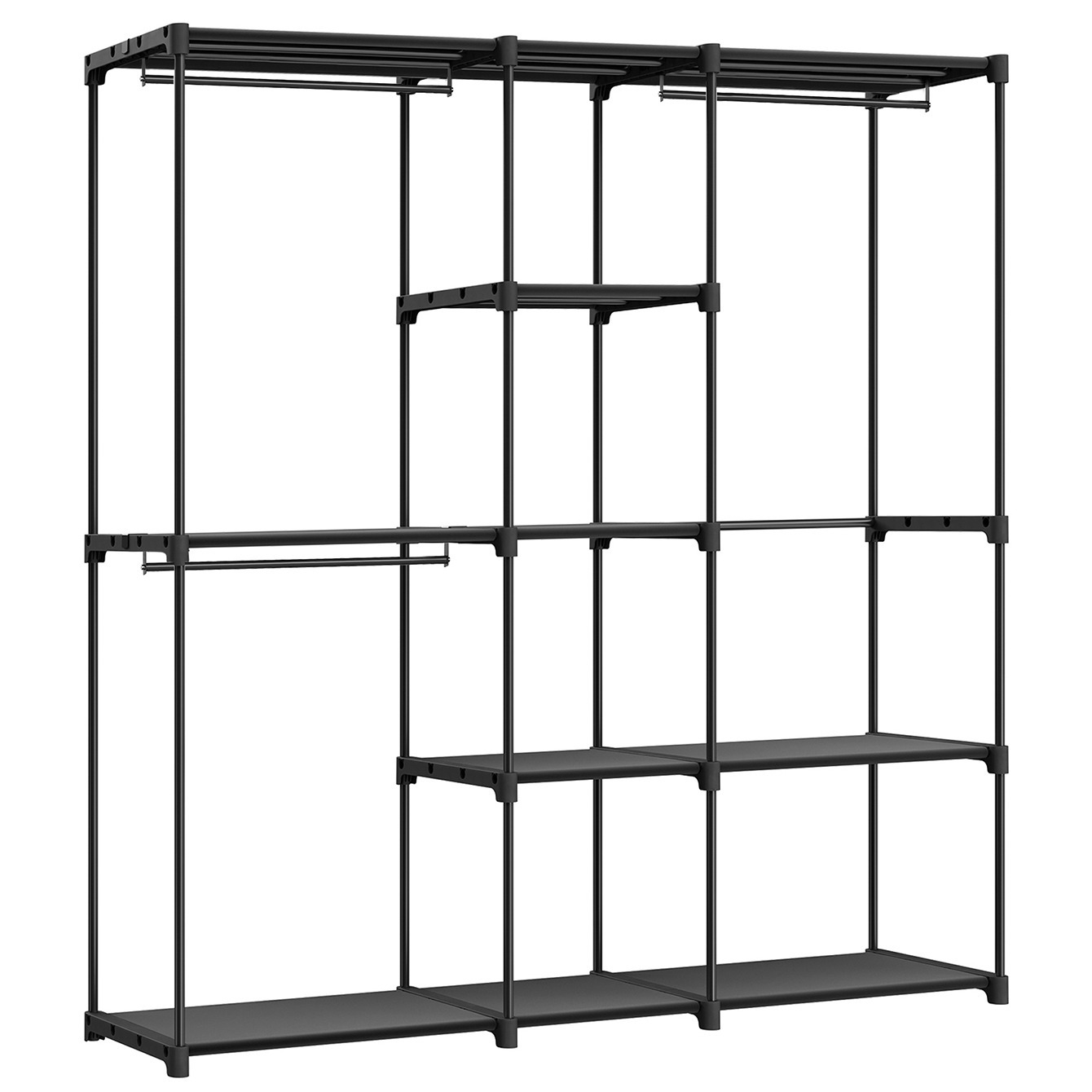 Portable , Clothes Rack, Freestanding Wardrobe With Clothes Rails And ...