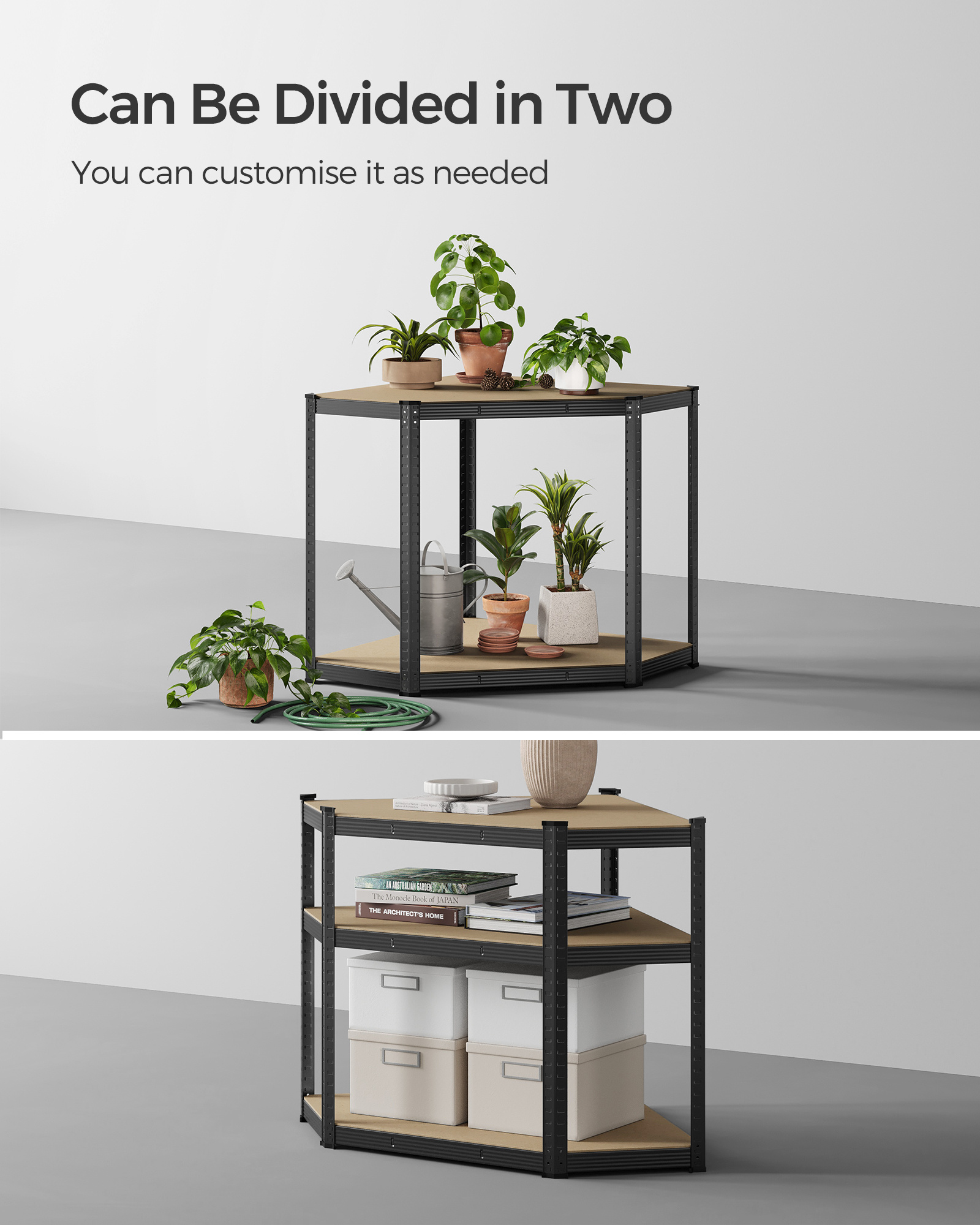 Corner Shelf 5-tier, Garage Shelving, Heavy Duty Metal Shelving Units ...