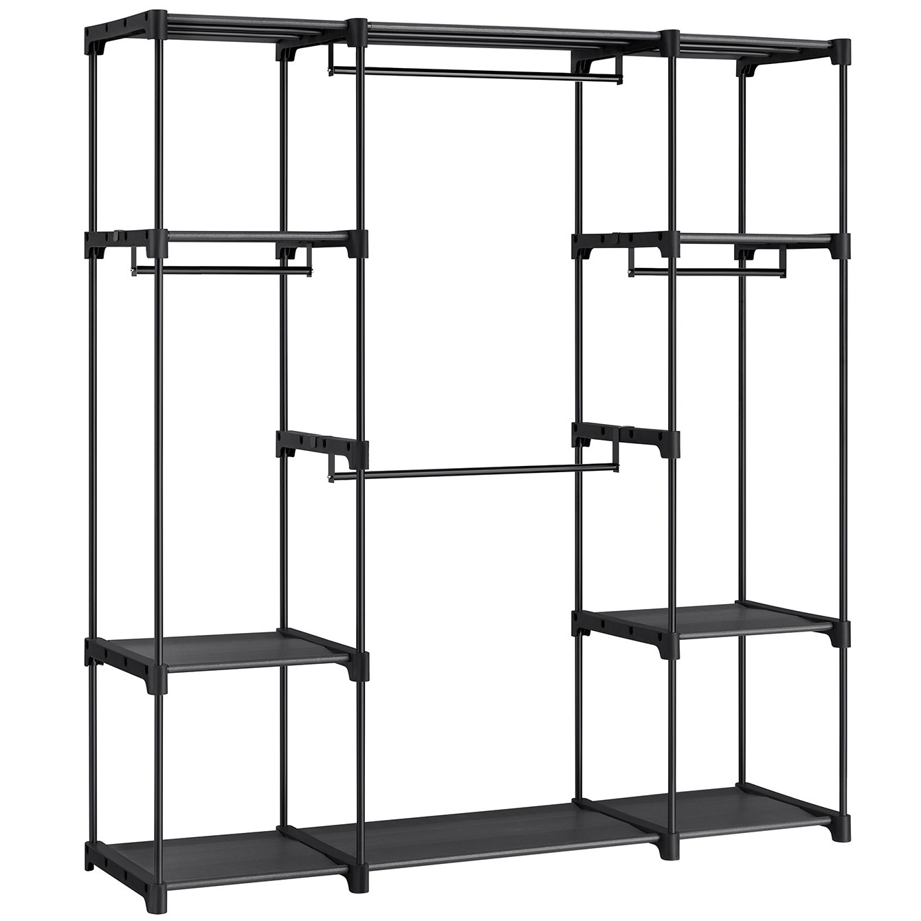 Clothes Wardrobe, Clothes Rack, Portable Closet, 43 X 151 X 166 Cm, 4 ...