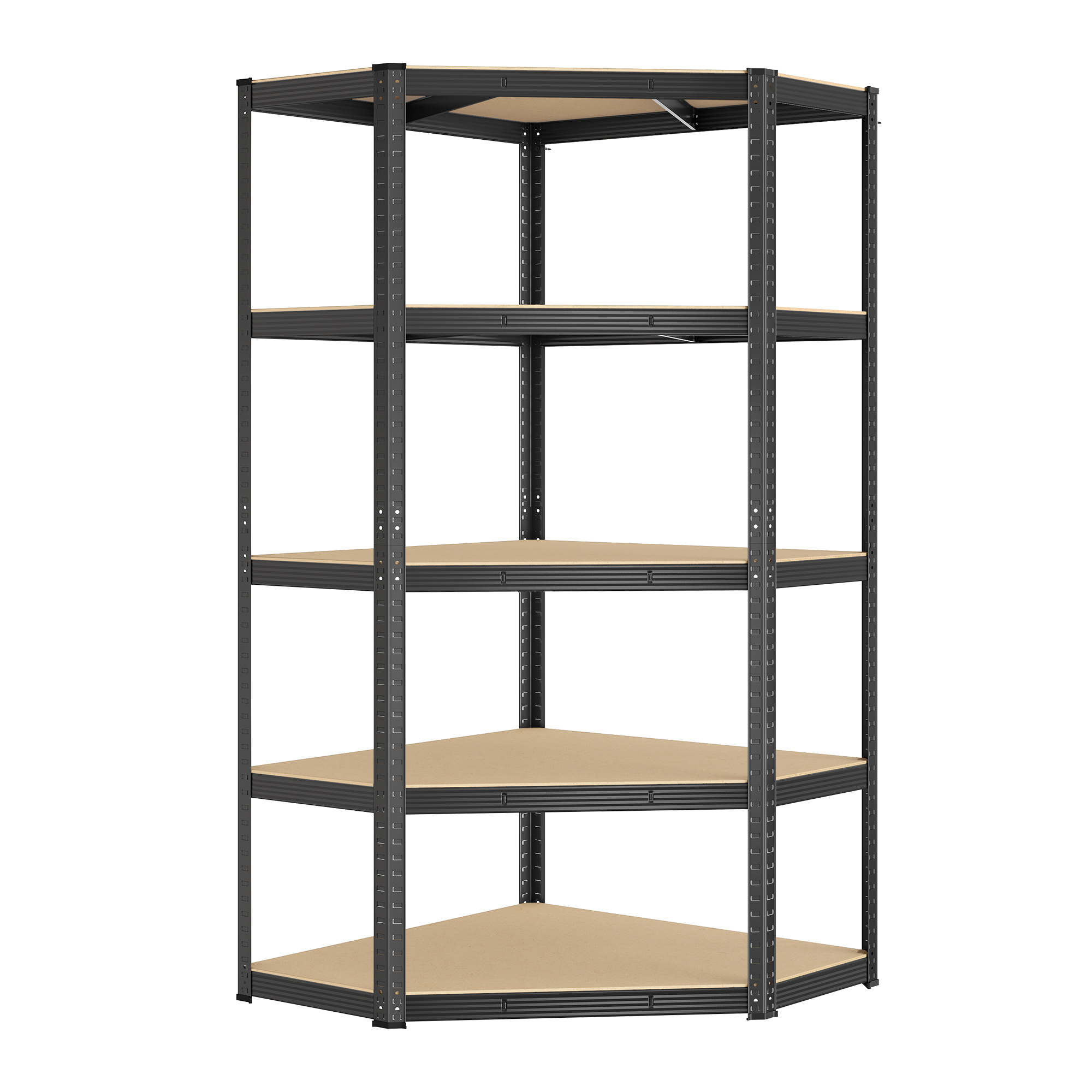 Corner Shelf 5-tier, Garage Shelving, Heavy Duty Metal Shelving Units ...