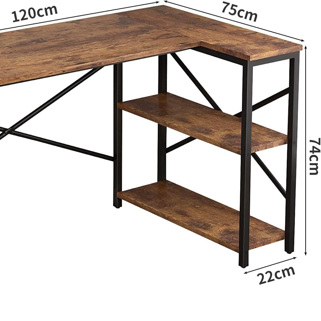 L Shaped , Computer Desk Study Office Desk Gaming Desk Writing Table ...