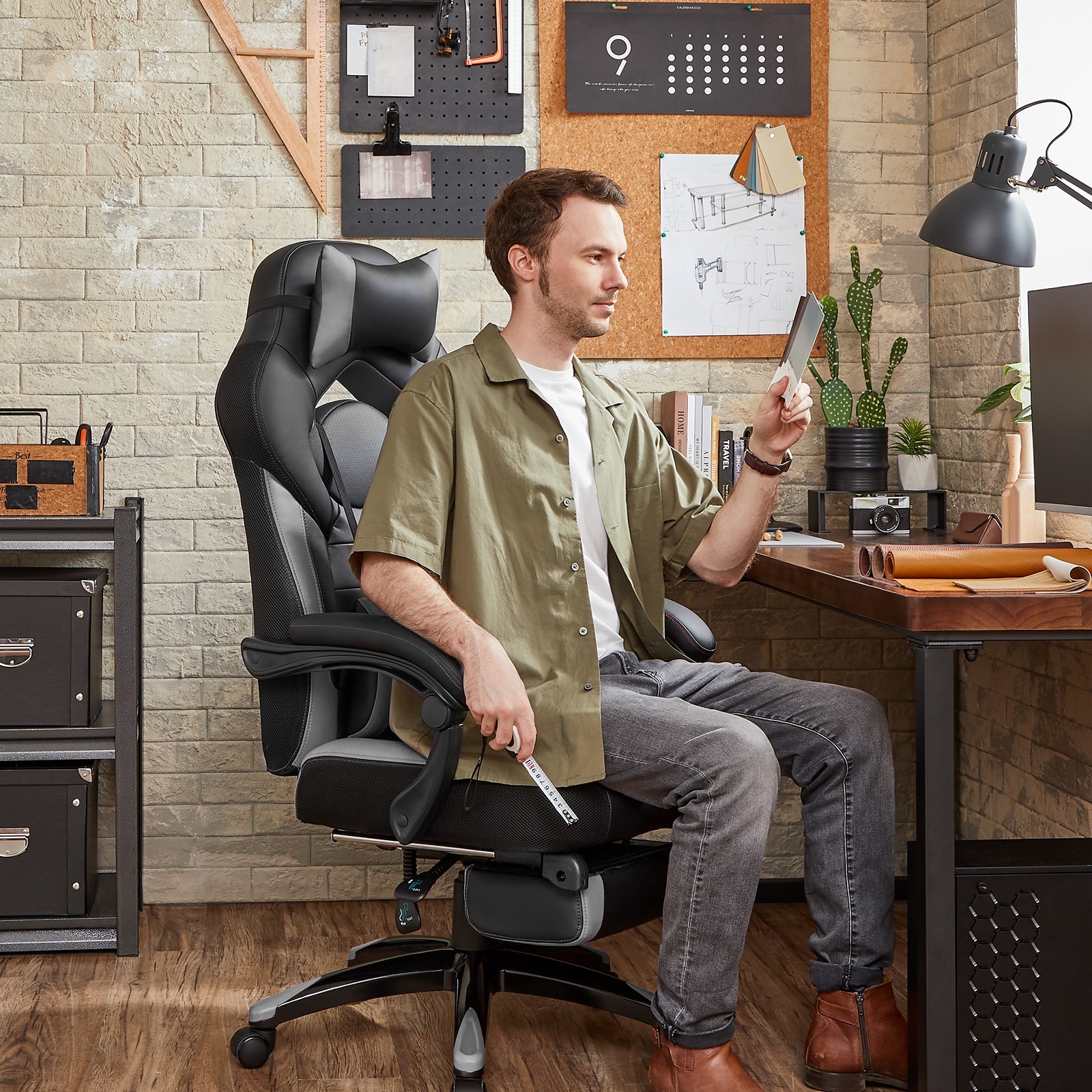 Ergonomic Gamer Chair, Gaming Chair, Office Chair, With Telescopic ...