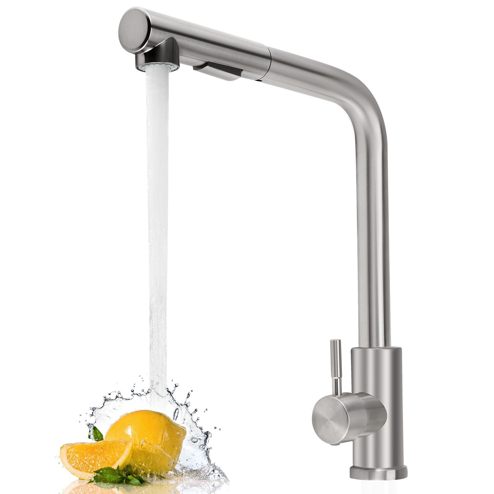 304 Stainless Steel Kitchen Tap Kitchen Taps Mixer Pull - Temu United ...