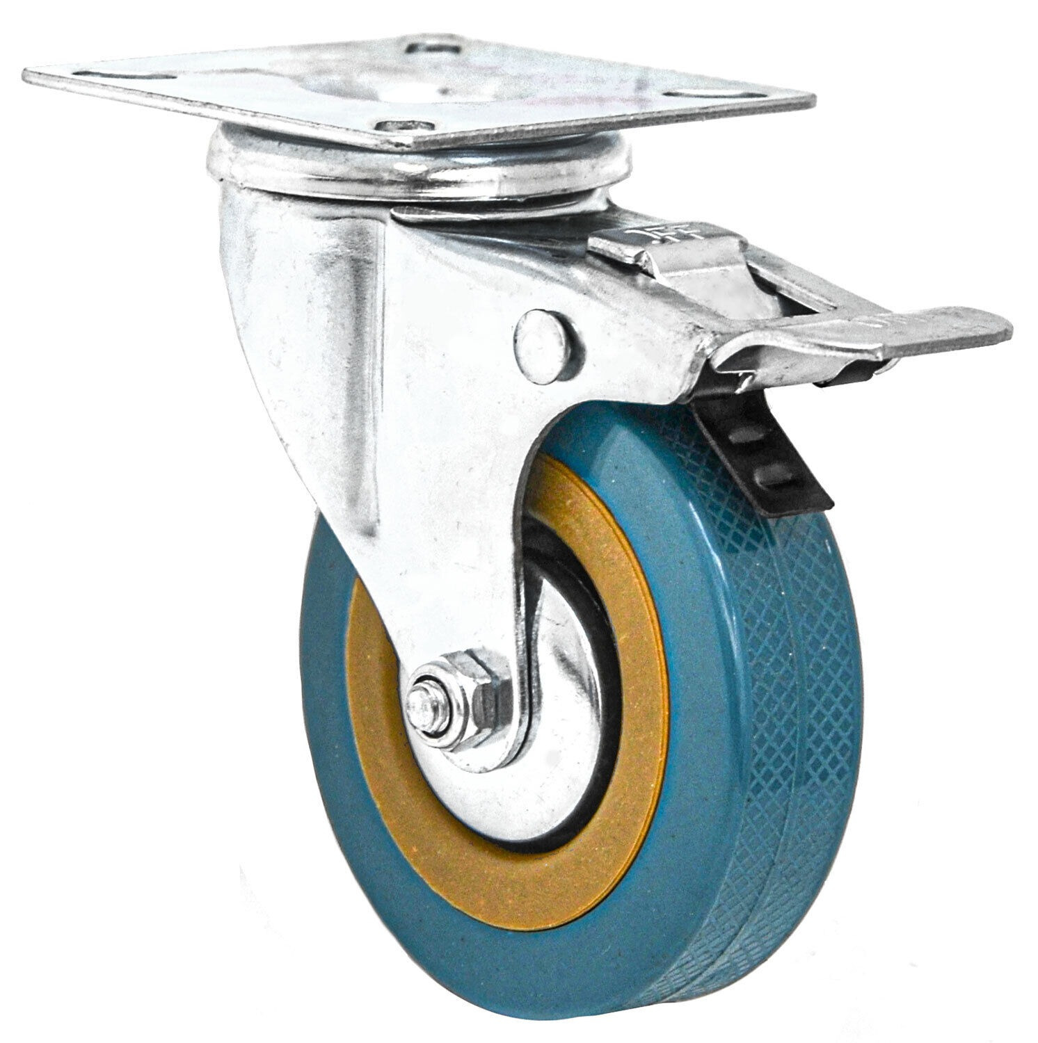 Transport Wheel Set 4 X Swivel Casters, 75mm Swivel Soft Rubber Wheels ...
