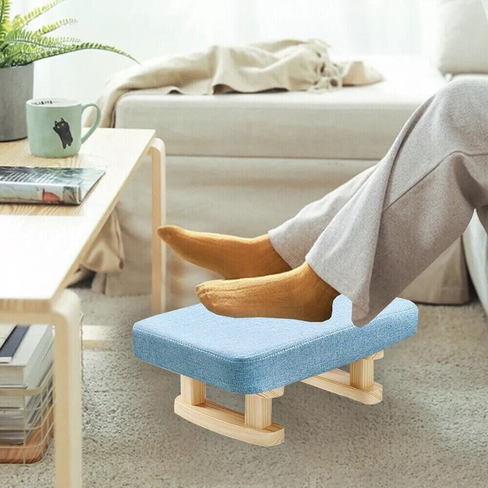 Small Footstool Chair Stool Rectangle Footrest Padded Rest Seat Pouffe ...