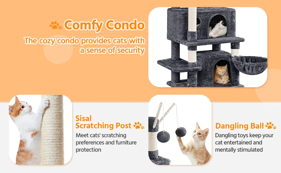 Cat Tree Tower Multilevel Cat Play House - Temu United Kingdom