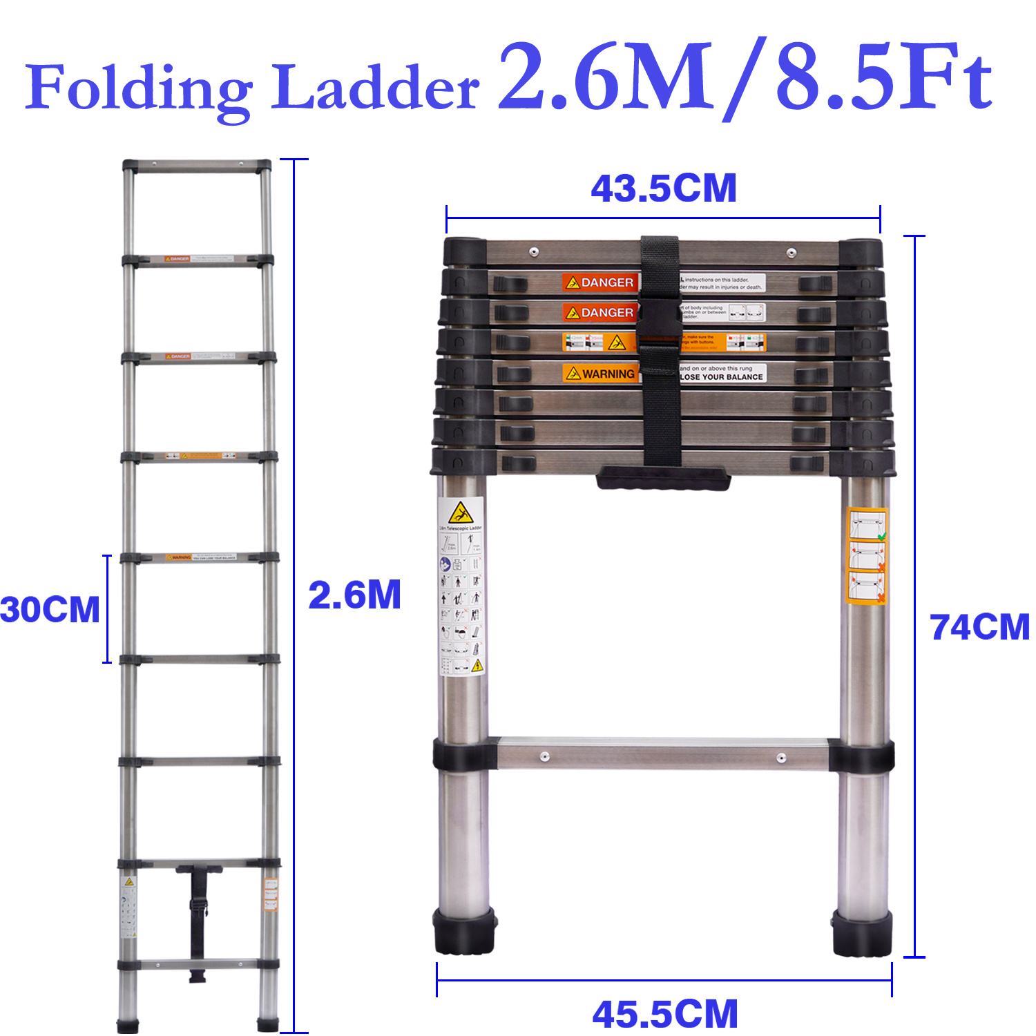 Folding Telescopic Ladder Decorating Painting - Temu United