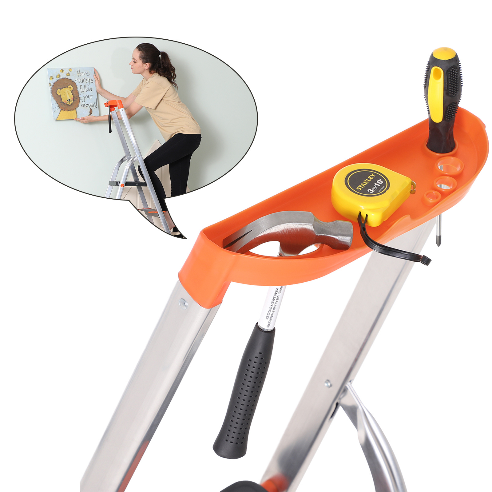 Step Ladder 6 step Folding Ladder Tool - Temu United Kingdom