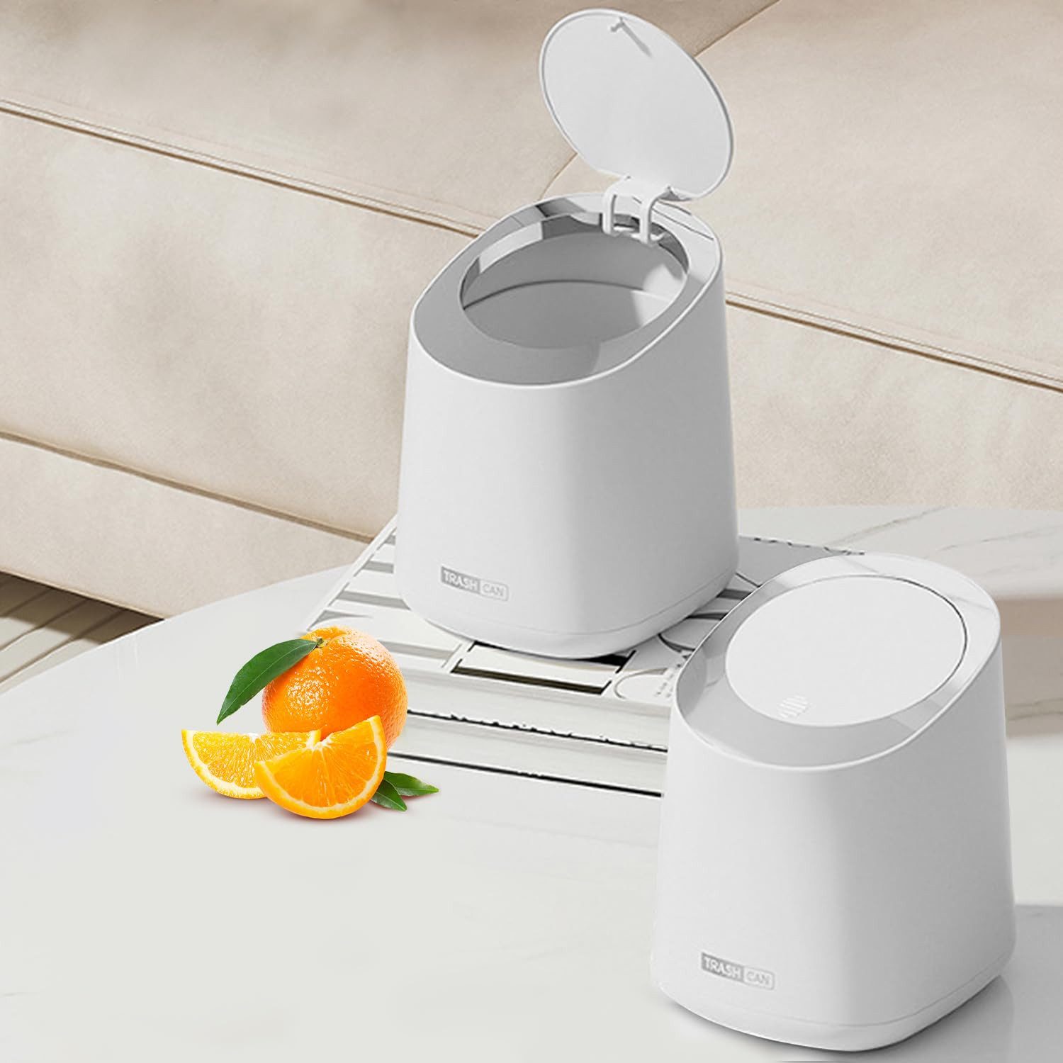 Trash Can Table Trash Can With Lid, Mini Trash Can 1.5l, With 1 Roll ...