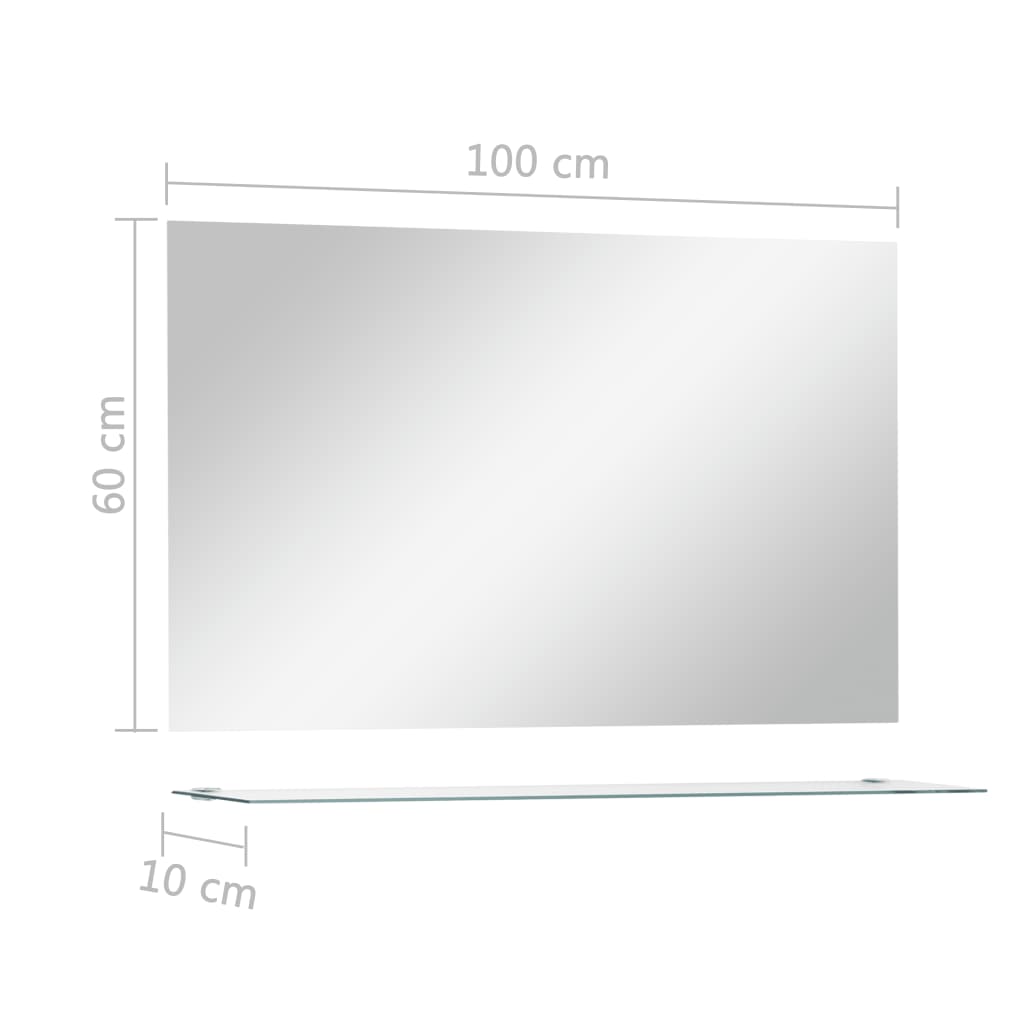 Wall Mirror Shelf Tempered Glass wall Mirror wall mounted - Temu United
