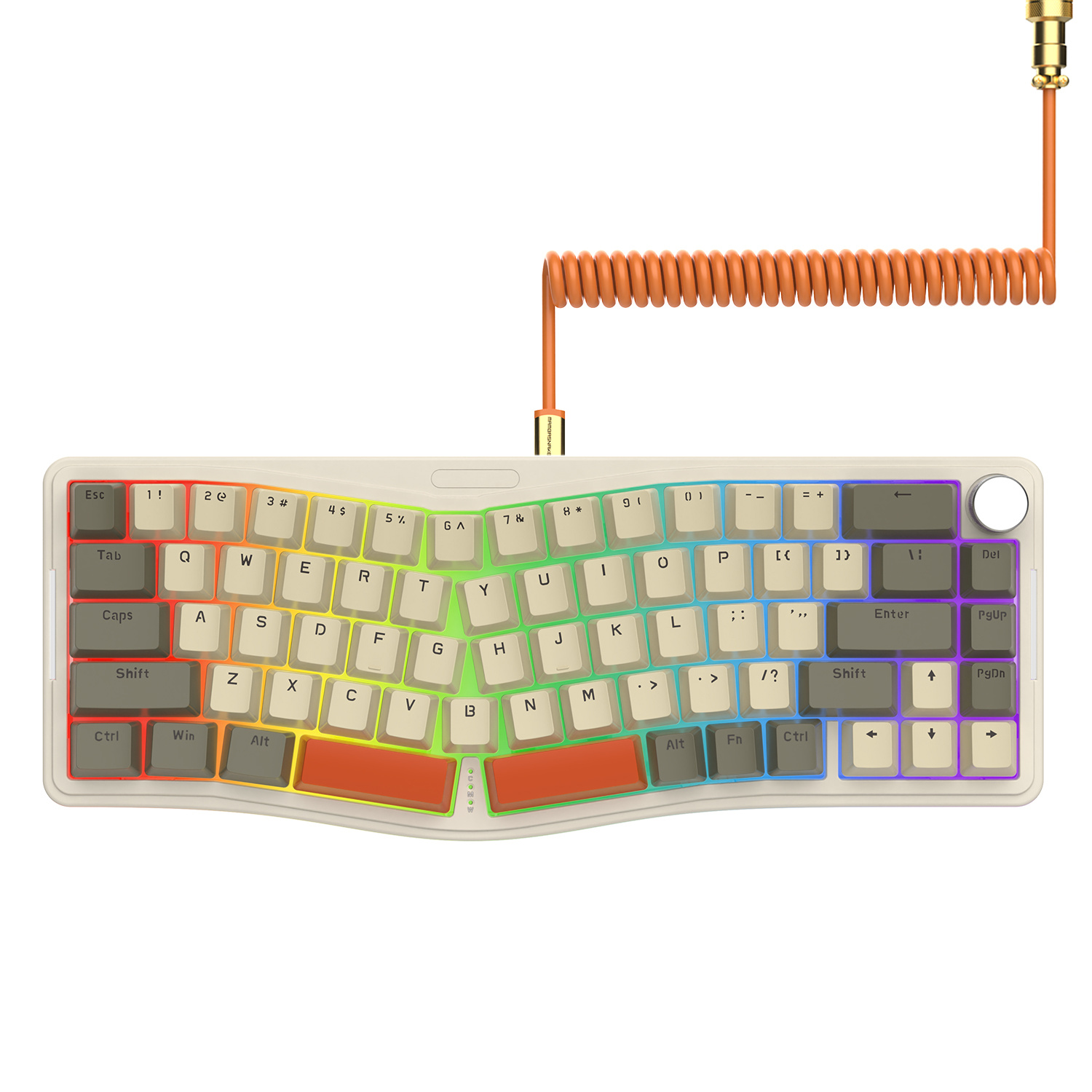 Aks068 Wired Mechanical Gaming Keyboard Coiled Usb C Cable - Temu ...