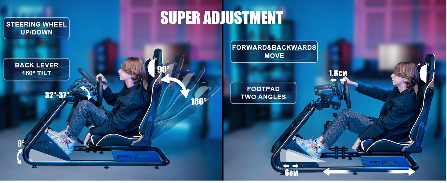 Racing Simulator Cockpit With Seat, Sim Racing Cockpit Multi-function ...