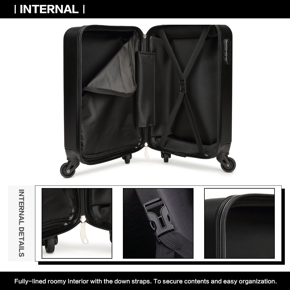 Luggage Set Suitcases Lightweight Abs Hard Shell Cabin Carry - Temu United