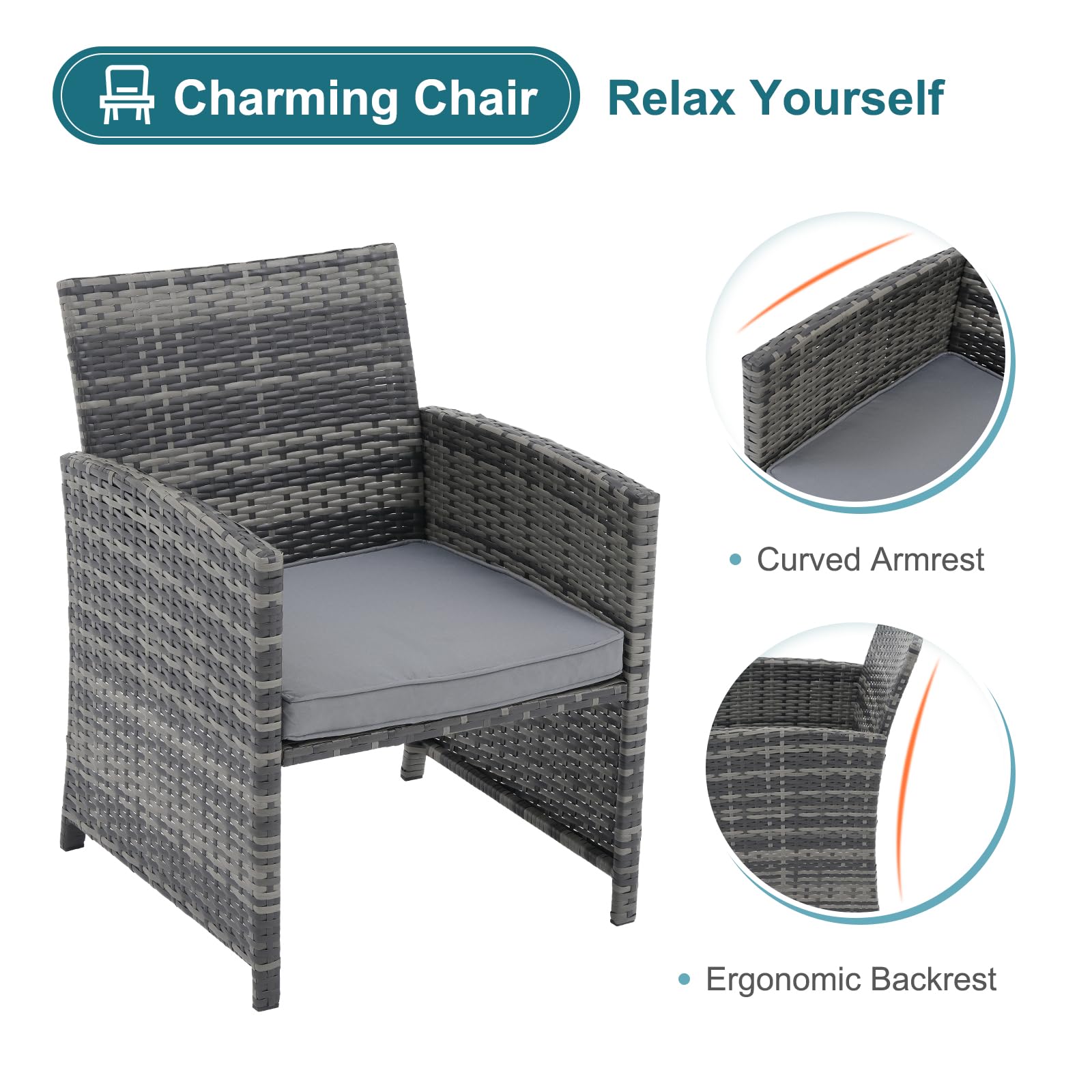 Patio Furniture Set Outdoor Set Ottoman Pe - Temu United