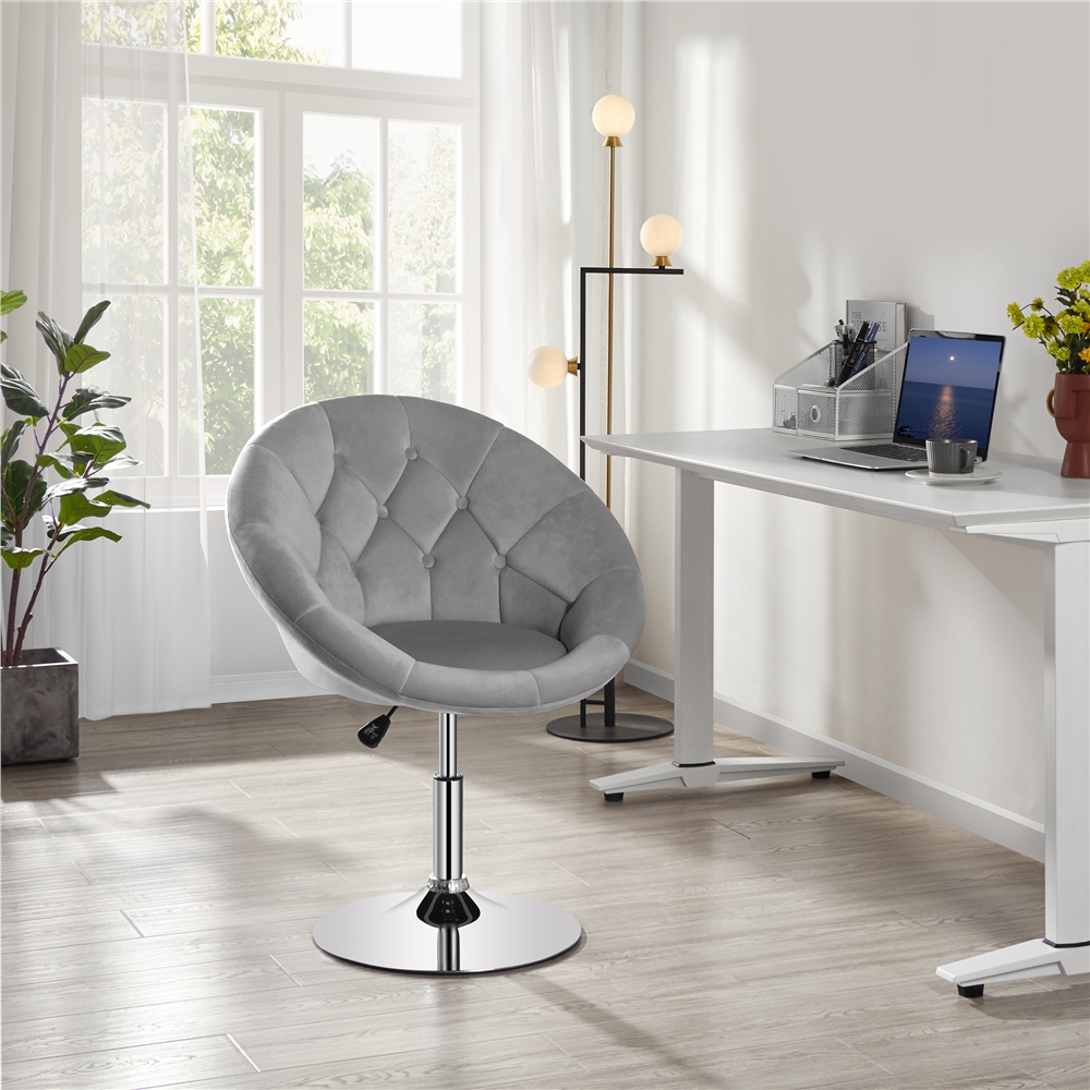 Tufted barrel swivel chair store
