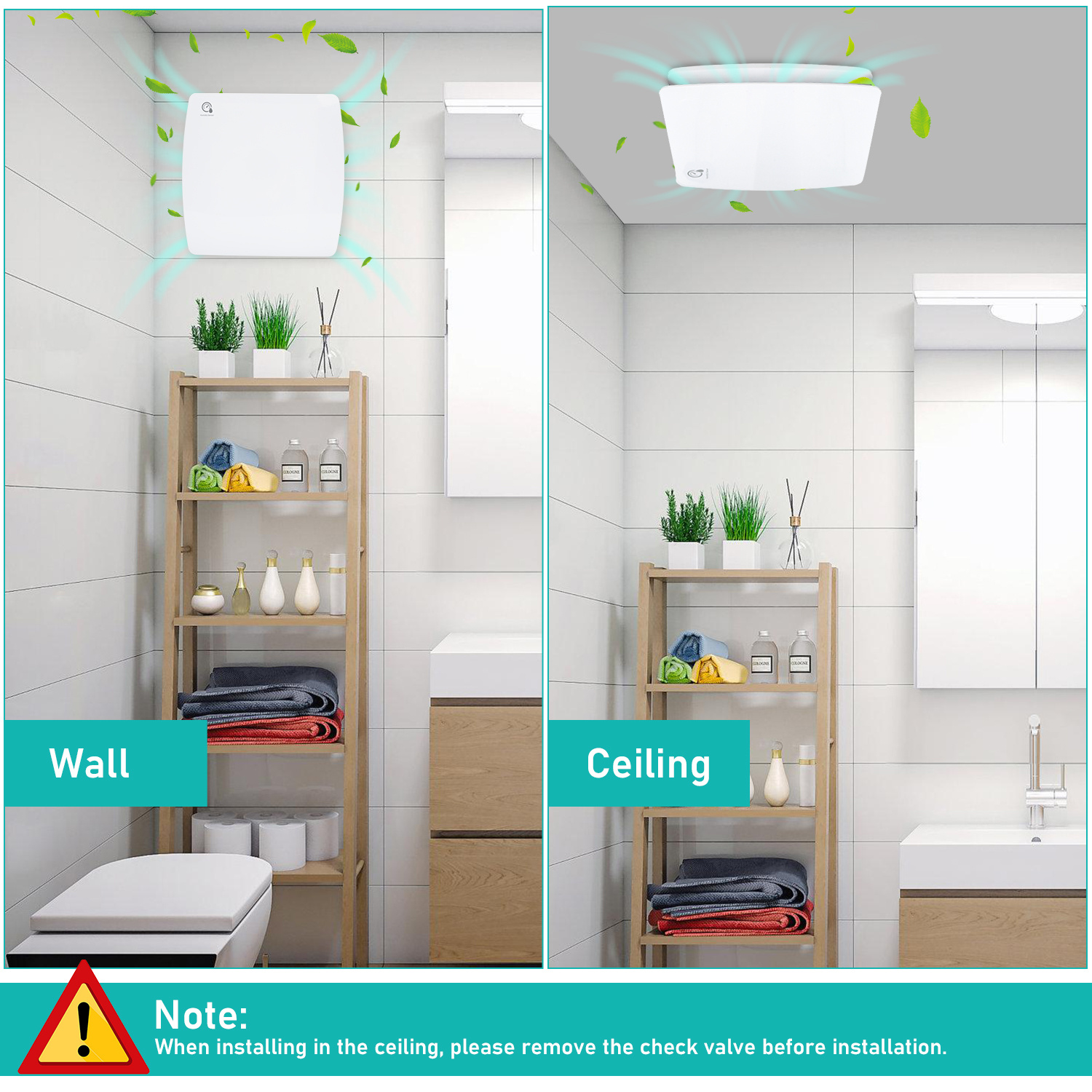 Bathroom Fan 100/ 150 Mm With Humidity Sensor Time-delay Function Lower ...