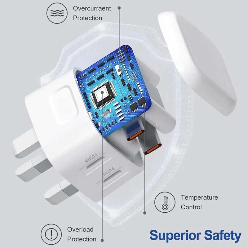 Uk Plug Adaptor 5 Input Pd qc 3.1a Dual Usb c Usb Much - Temu United ...