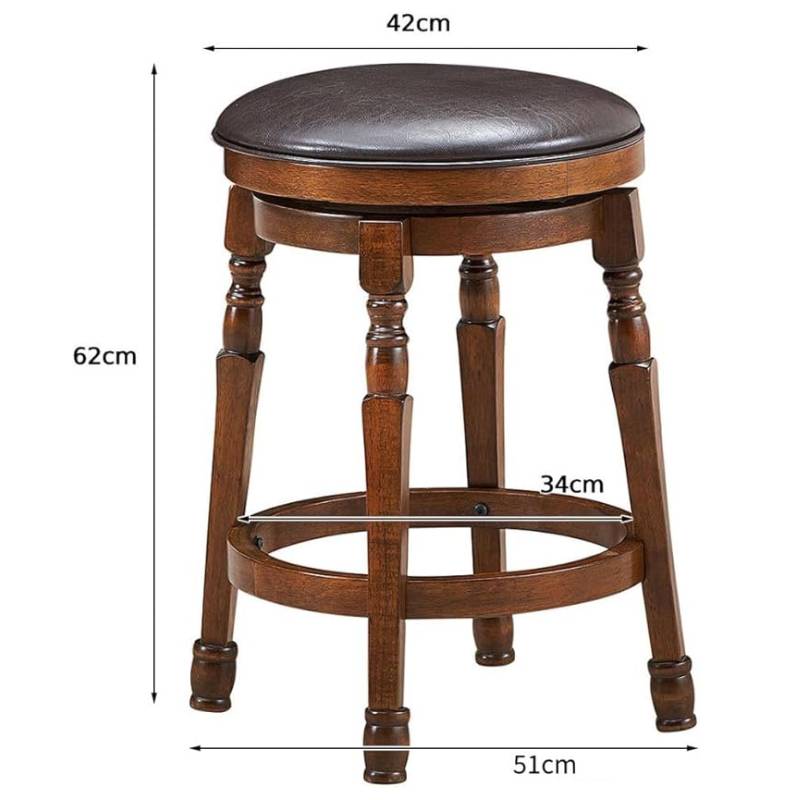 Kitchen Counter Height Bar Stool Retro Round Stool - Temu United Kingdom