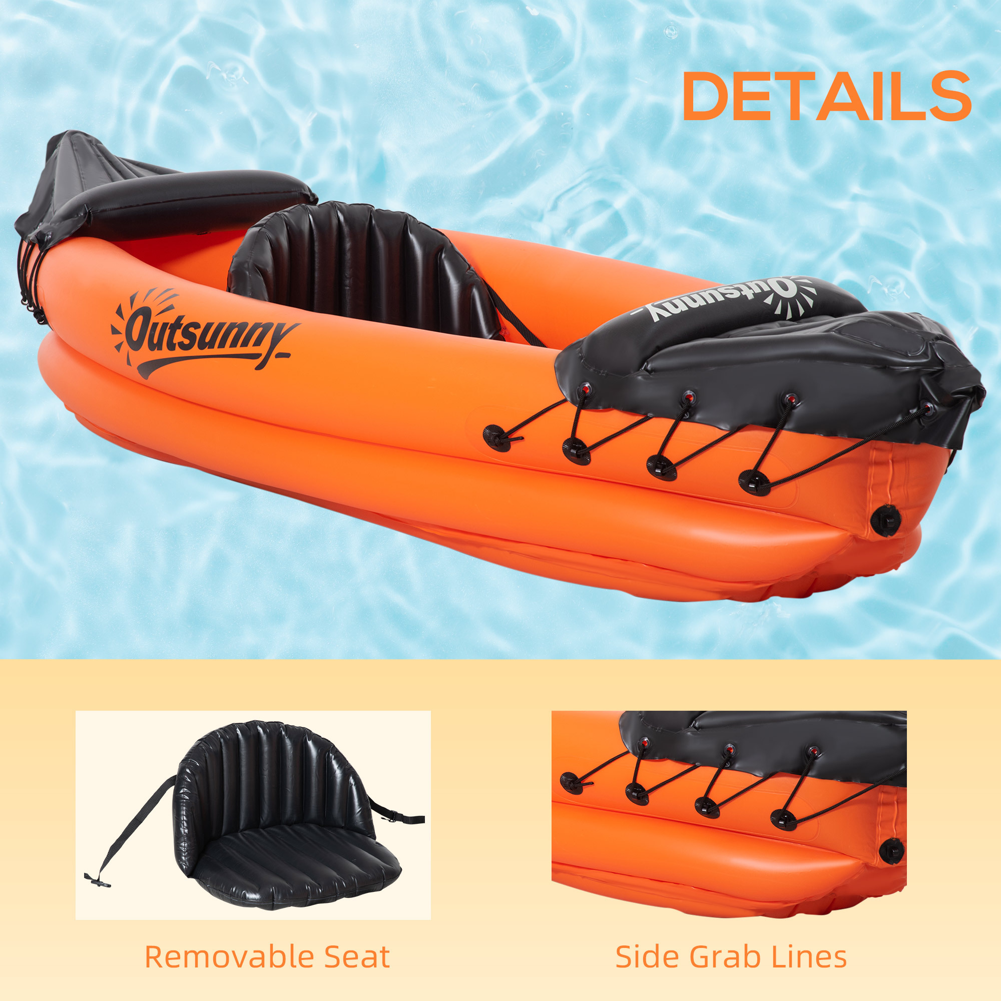 Inflatable Kayak, 1-person Inflatable Boat, Inflatable Canoe Set With ...