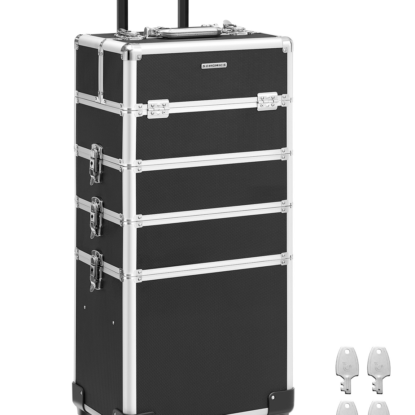 Professional Makeup Case, 4-in-1 Trolley, Large Cosmetic Trolley For ...