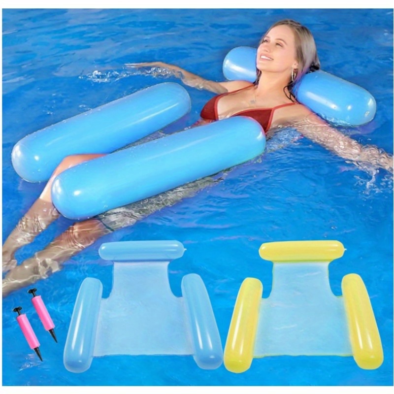 4/3/2/1pcs Inflatble Pool Float Hammock, Portable Floating Bed Lounge ...